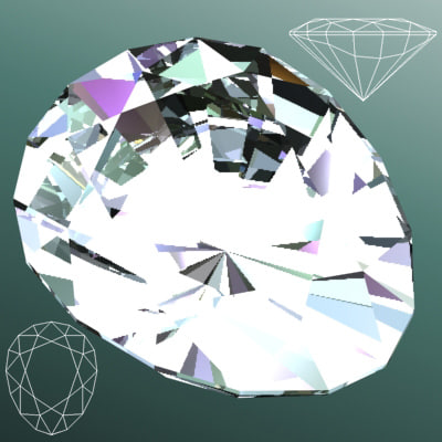 3d model gem diamond jewelry