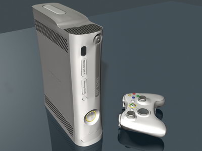 3d model xbox 360 console