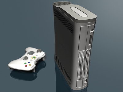 3d model xbox 360 console