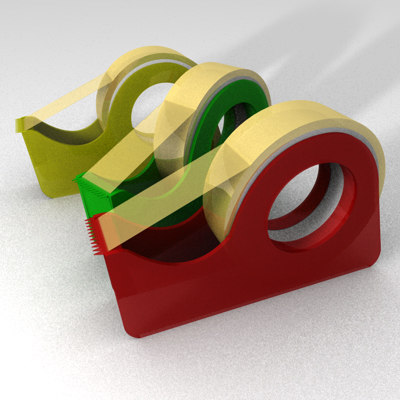 3d adhesive tape model