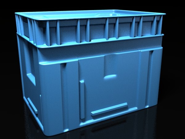 3d crate box model