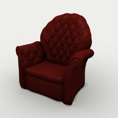 comfy arm chair 3d model