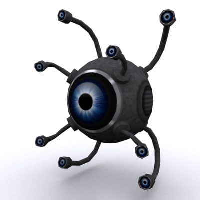 robotic beholder 3d max