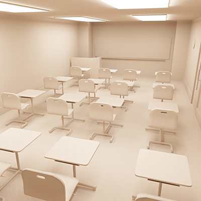 class room classroom 3d model