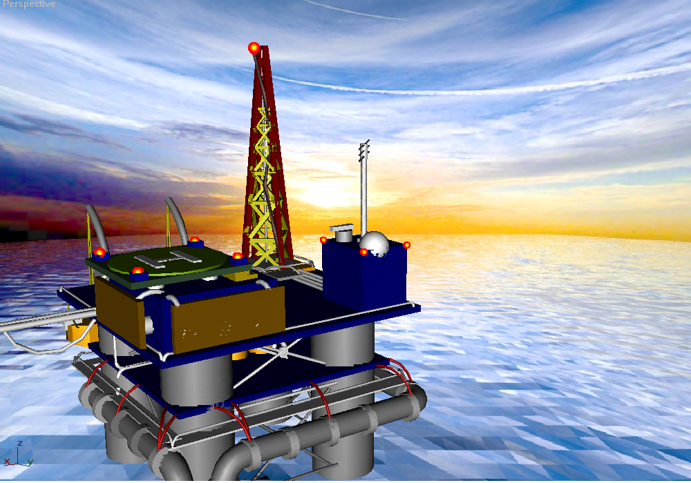 free gmax oil rig 3d model