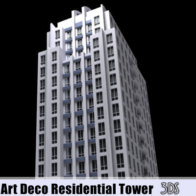 60 art deco residential 3d 3ds