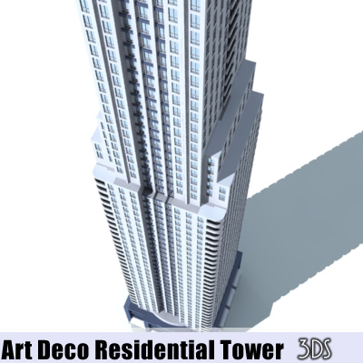 60 art deco residential 3d 3ds