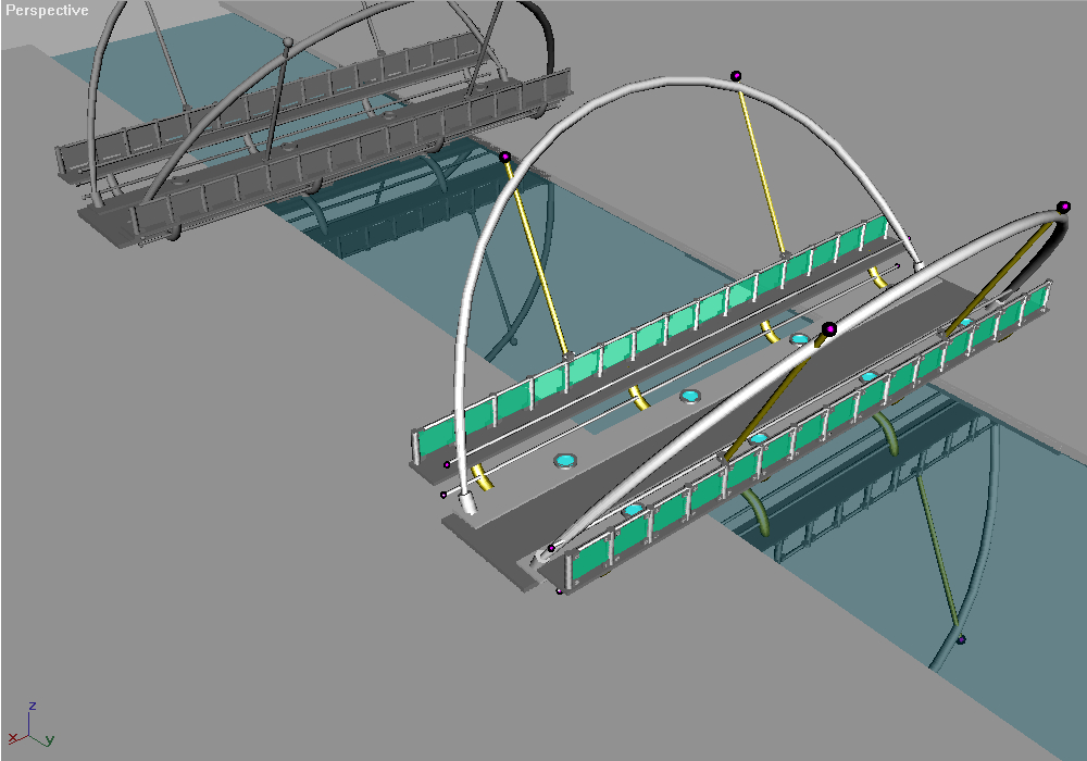 3ds max modern bridge