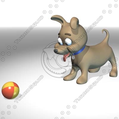 character dog 3d dxf