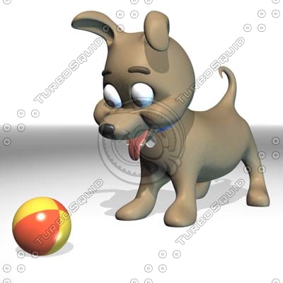 character dog 3d dxf