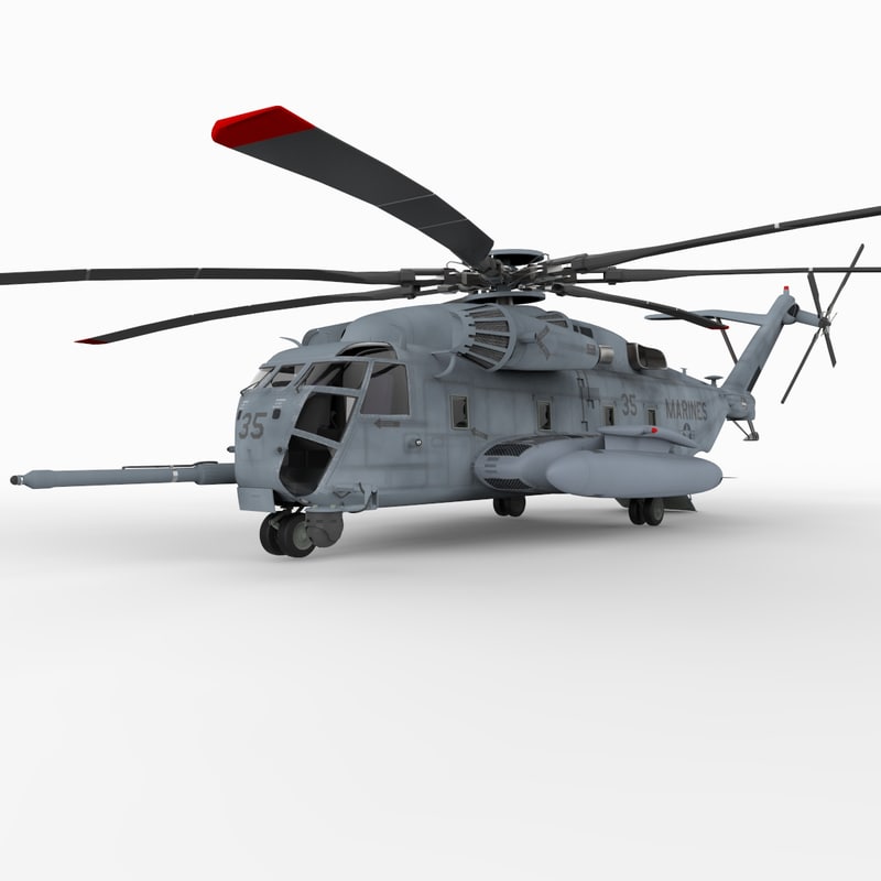 ch-53e super stallion helicopters 3d model