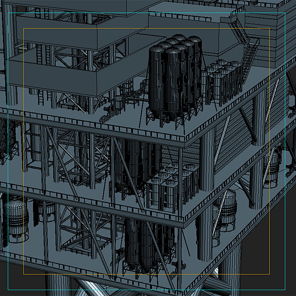 tension leg platform 3d model