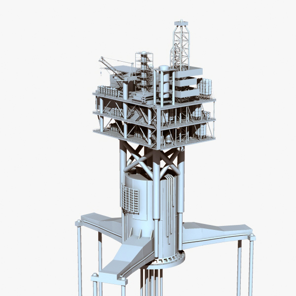 tension leg platform 3d model