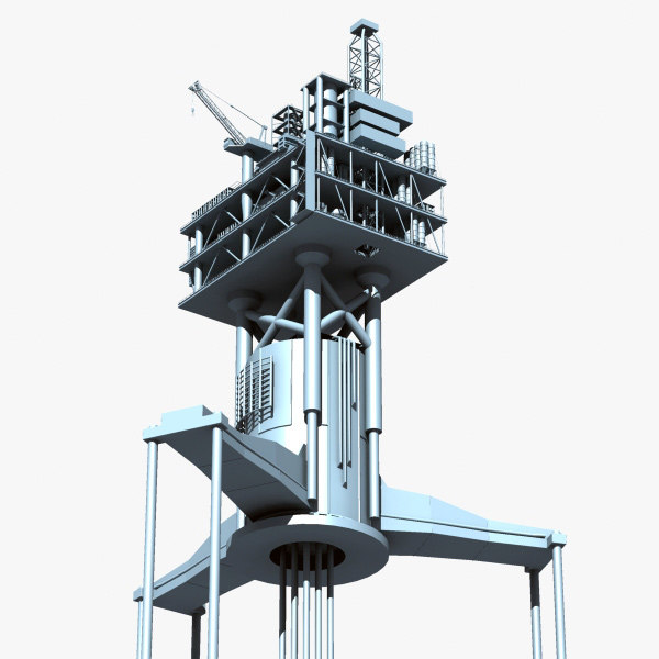 tension leg platform 3d model