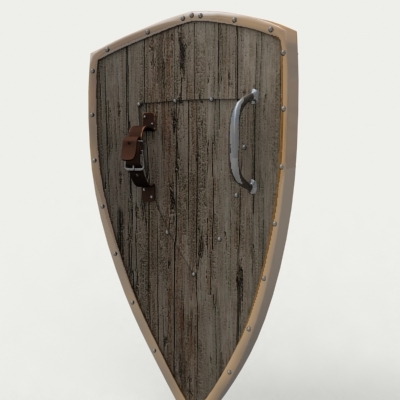 3d model medieval english shield