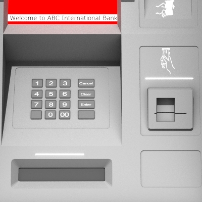 3d model cash machine atm