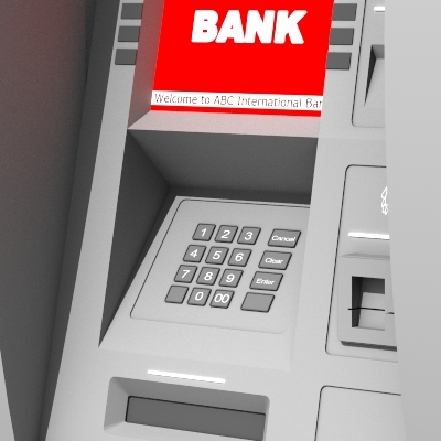 3d model cash machine atm