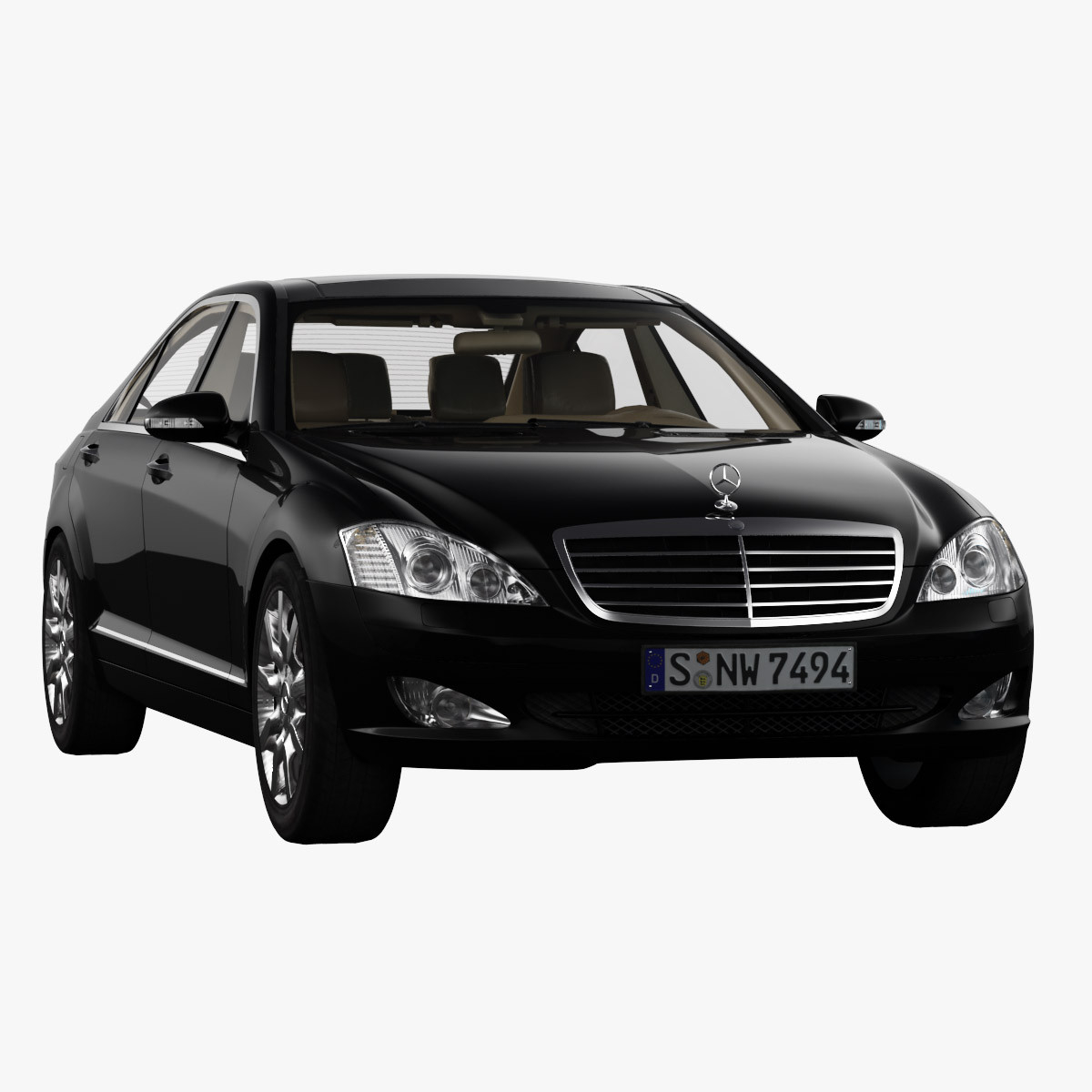3d model mercedes s merc
