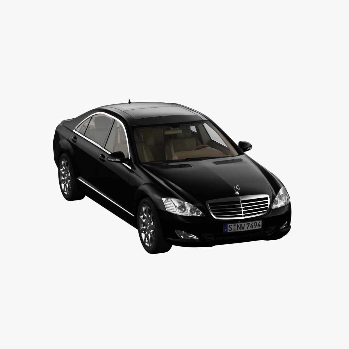 3d model mercedes s merc