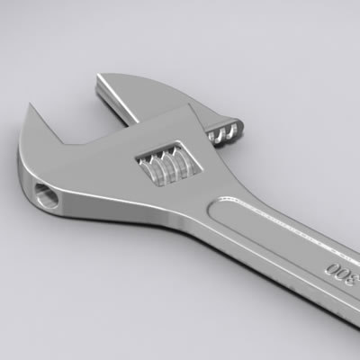 adjustable wrench 3d model