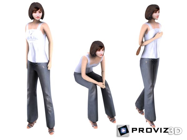 30 people casual women 3d max