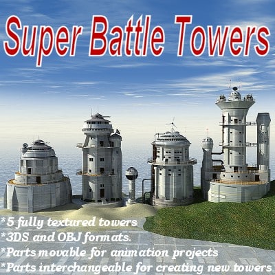 sci-fi battle towers super 3d 3ds