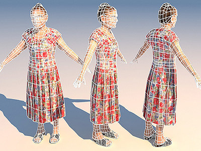 old woman 01 character 3d model