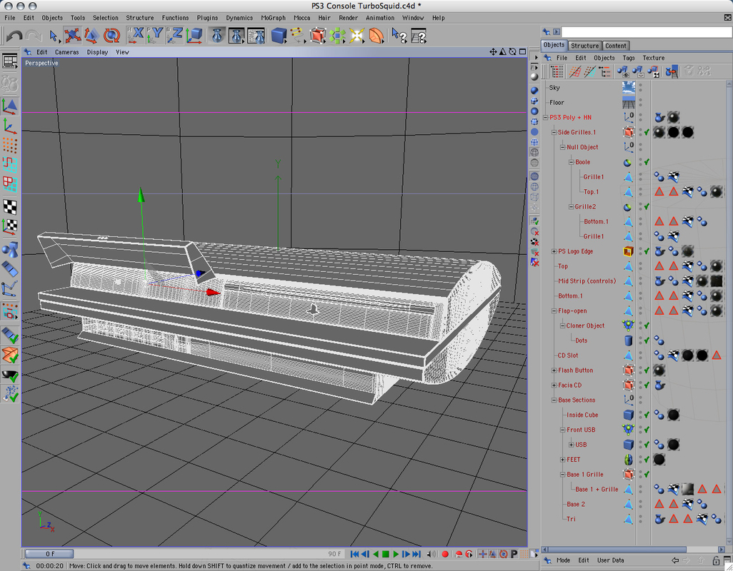 sony playstation console ps3 3d model