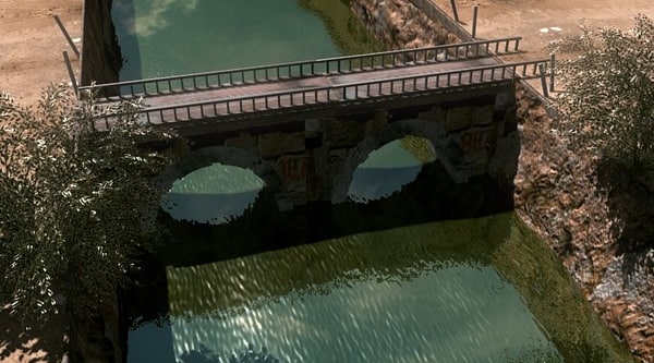 realistic bridge 3d max