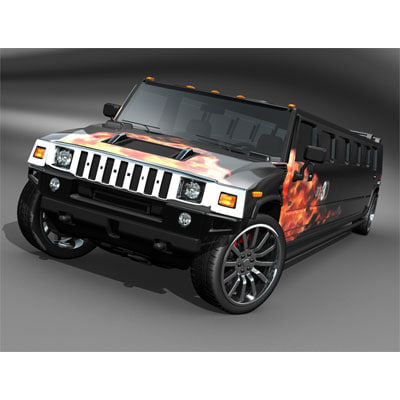 3d hummer h2 limo tuned model