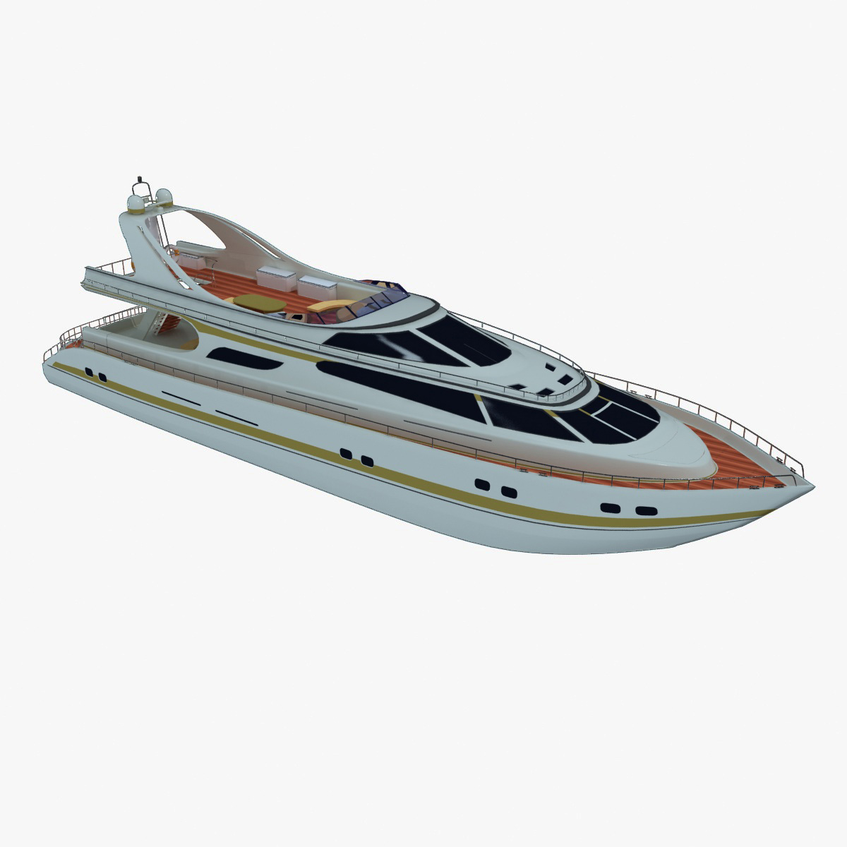 motor yacht 3d model