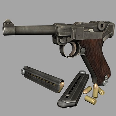 luger p08 3d model