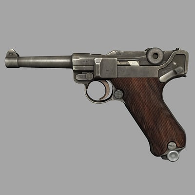 luger p08 3d model