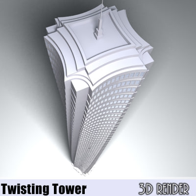 3d definition twisting tower model