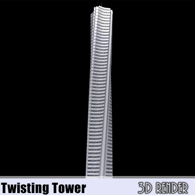 3d definition twisting tower model