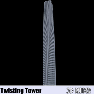3d definition twisting tower model