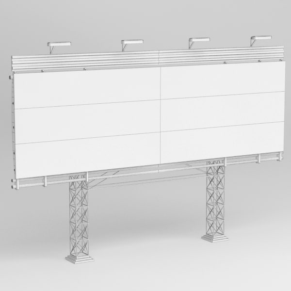 3d billboard advertising poster model