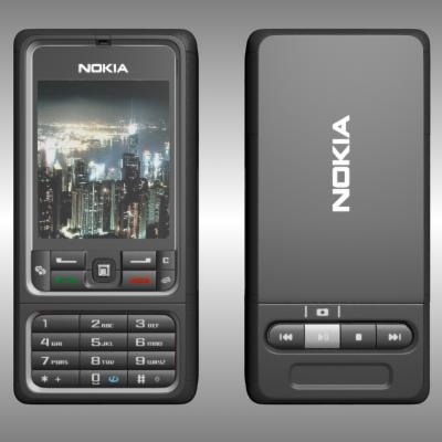 nokia 3250 cell phone 3d model