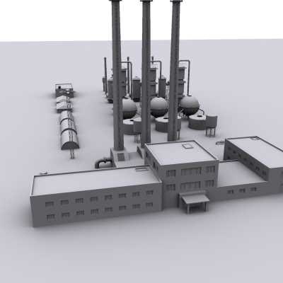 factory industrial structure 3d model