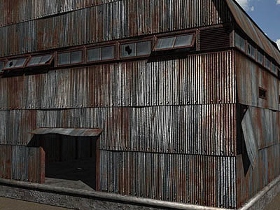 military compound barracks guard tower 3d 3ds