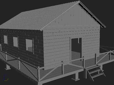 military compound barracks guard tower 3d 3ds