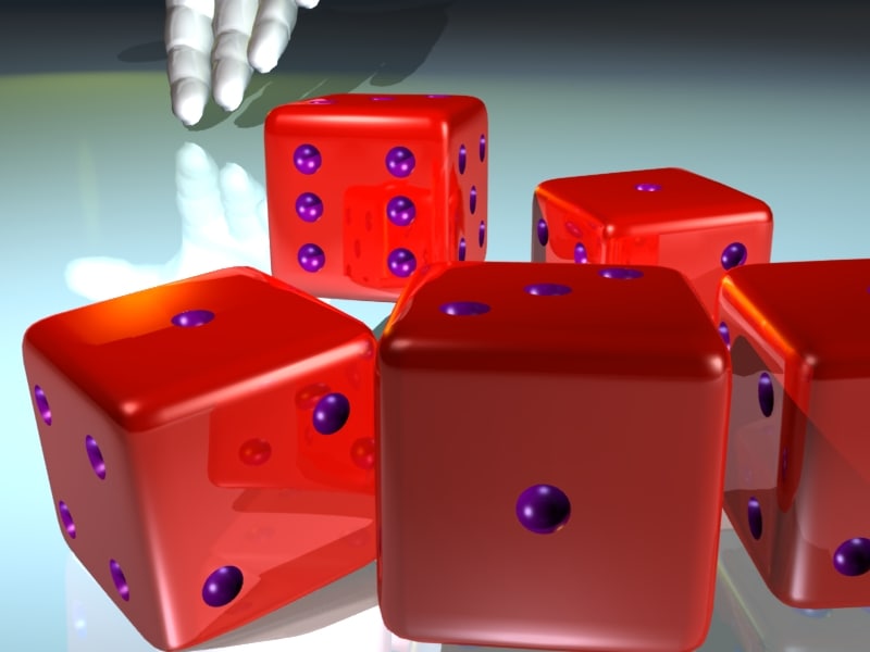 dice rolling 3d model