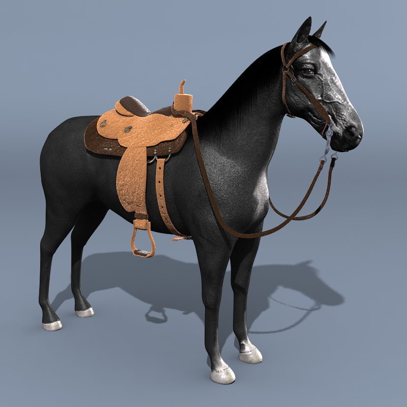 horse saddle 3d model