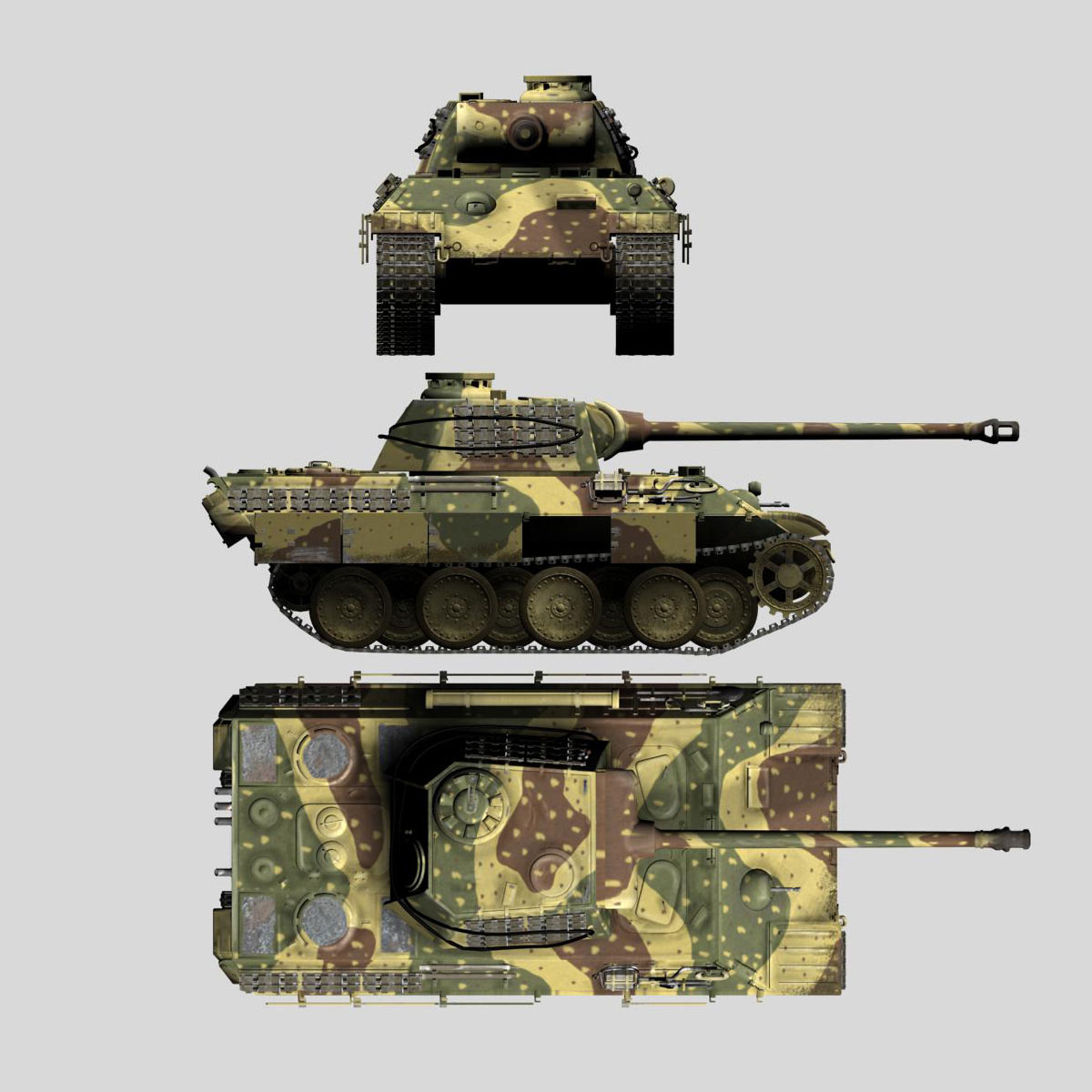 3d panther ausf tank model