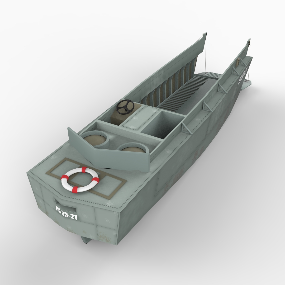 higgins boat lcvp 3d model