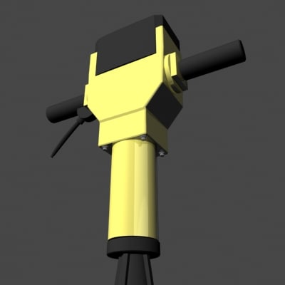 3d jack hammer jackhammer model