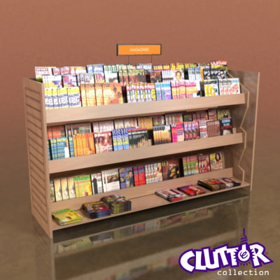 magazine rack 3d 3ds