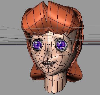 free manga head character 3d model