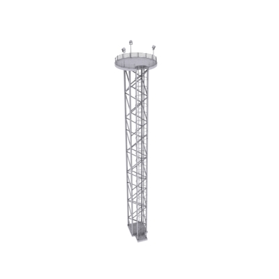 3d model of high-poly tower