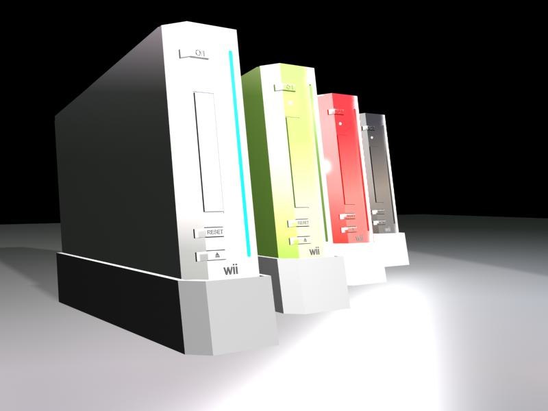 3d model of wii nintendo console
